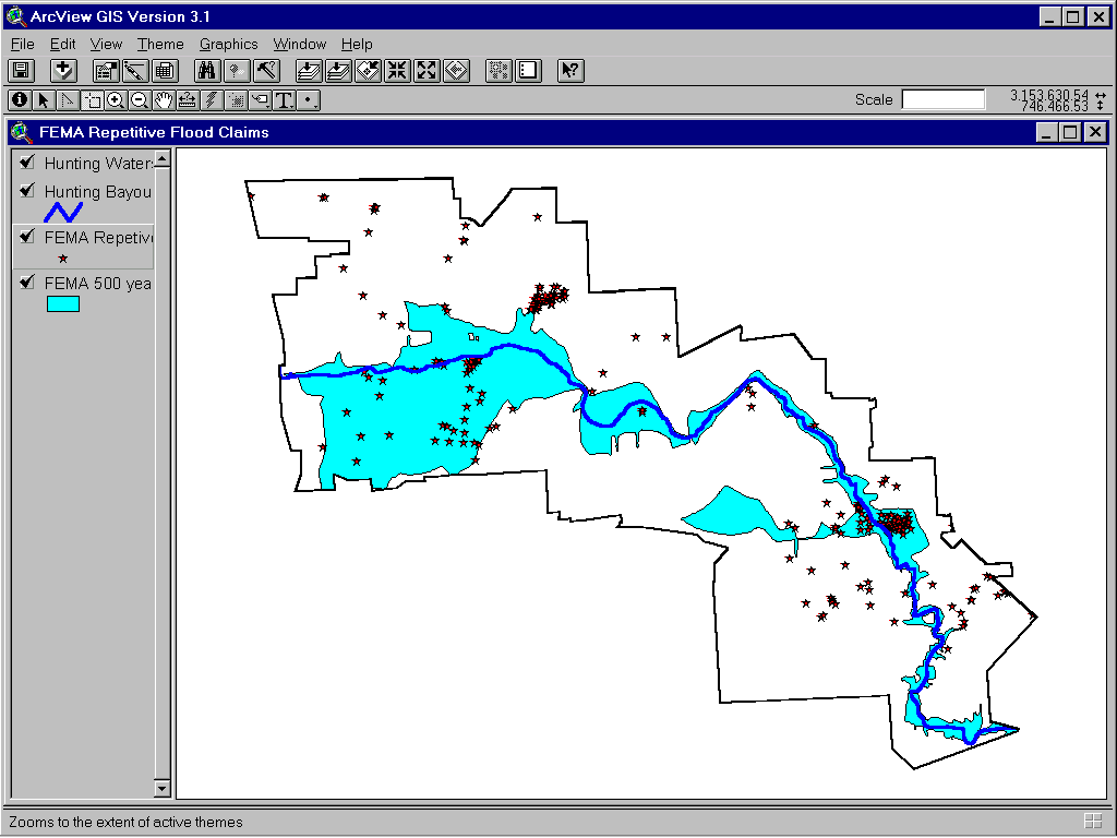 GIS Applications in Developing a Flood Reduction Plan for a 211(f) Project